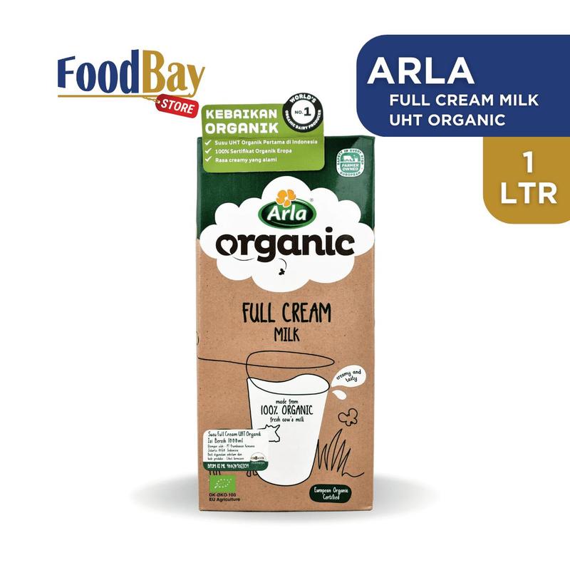 Arla - Full Cream Milk UHT Organik 1 Liter (New) - Shop | Tokopedia
