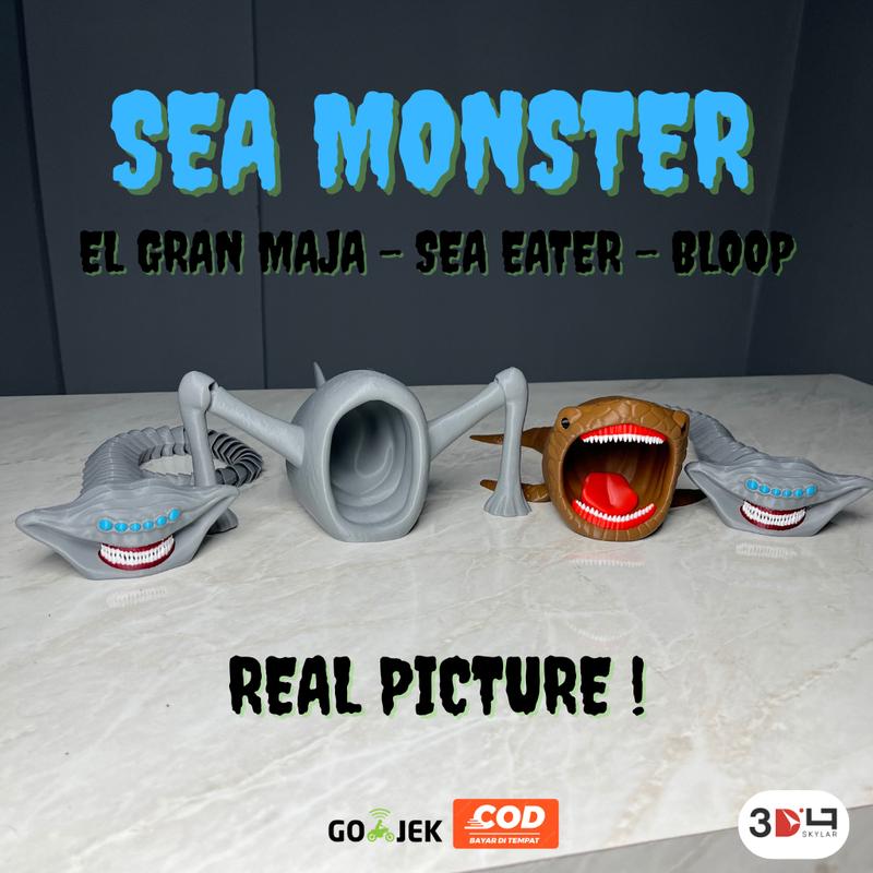 Mainan Sea Monster | El Gran Maja | Bloop | Sea Eater Artikulasi - Shop ...