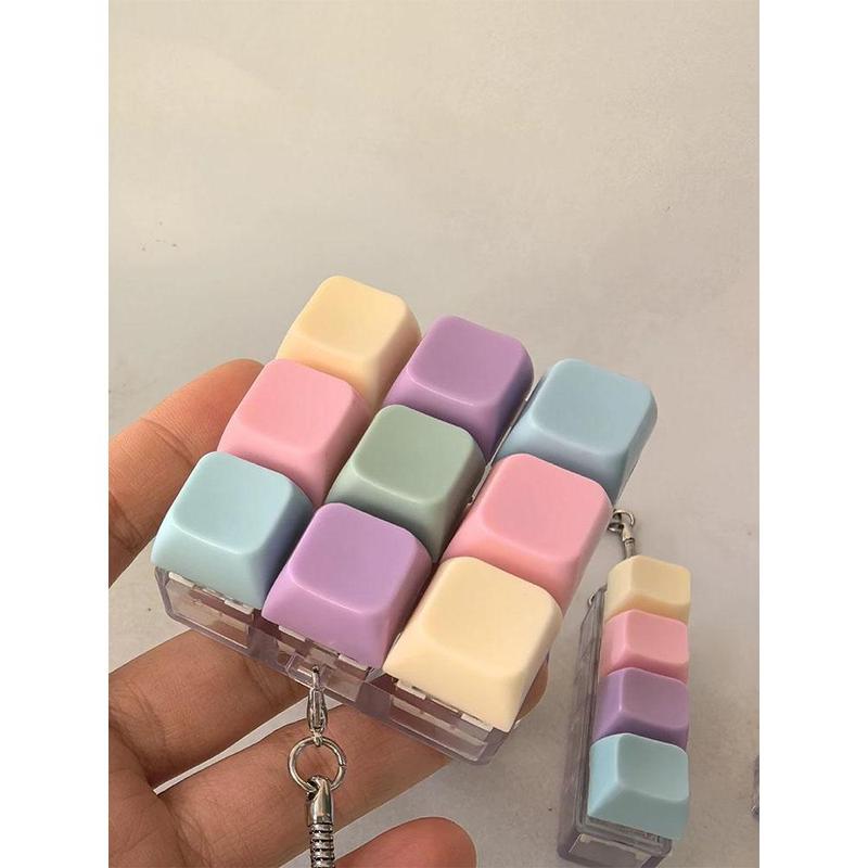 Monogrammed Three-key Press Keyboard Toys Test Axle Decoder Keychain ...