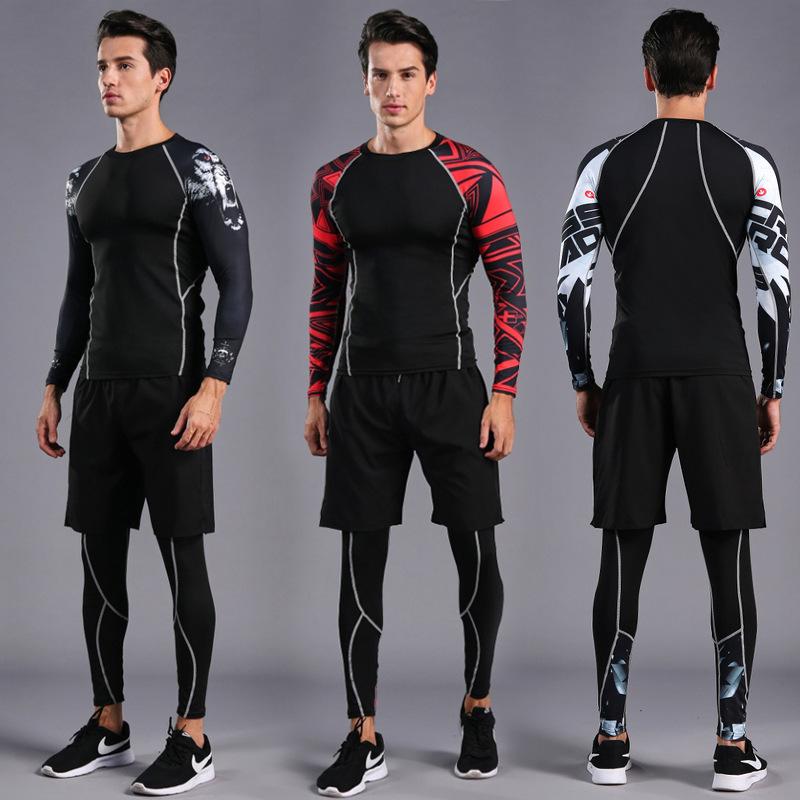In Stock Foreign Trade New Exercise Outfit Men's Running Basketball ...