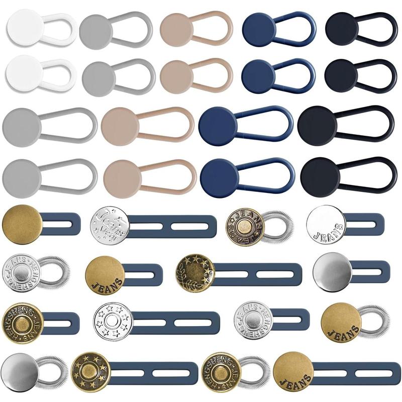 36 count Button Extenders for Jeans, Pants Button Waistband Extender ...