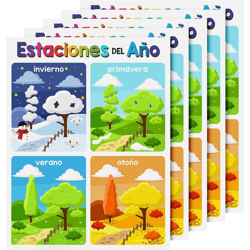 Estaciones del Ano Spanish Educational Posters for - Seasons Bilingual ...