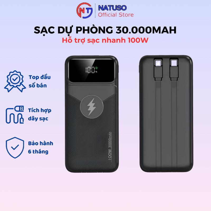Sạc dự phòng 20000mah 30000mah Natuso DX66 sạc nhanh 100w dung - TikTok ...