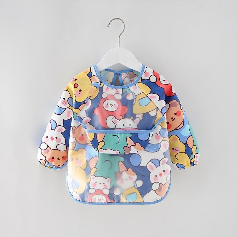 Waterproof long sleeved children's smock, reverse dressing, baby ...