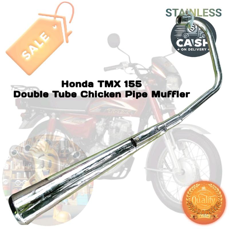 Honda TMX 155 Motorcycle Double Tube Chicken Pipe Muffler - Bass ...