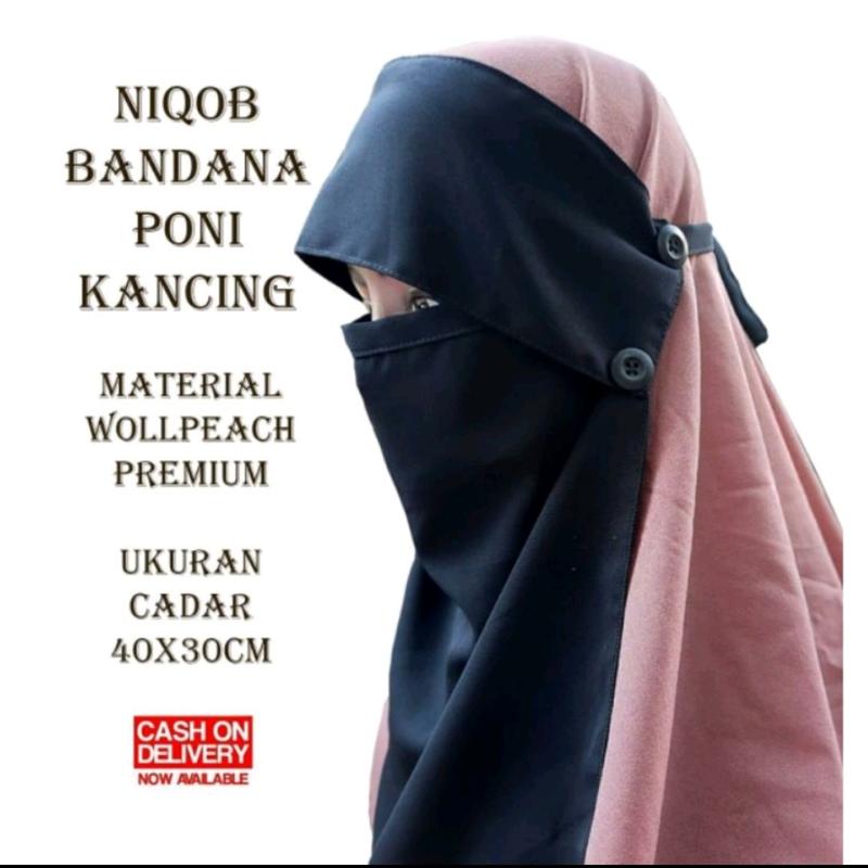 CADAR PONI KANCING HIDDEN EYE NIQAB NIQOB - Shop | Tokopedia
