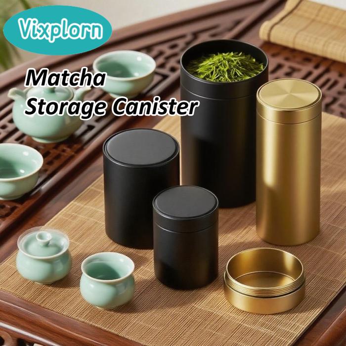 Promo Matcha Storage Canister / Aluminium Can Container for Coffee Tea ...