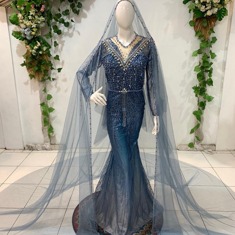 Slim Pernikahan gradasi spangle Dress Wanita - Shop | Tokopedia