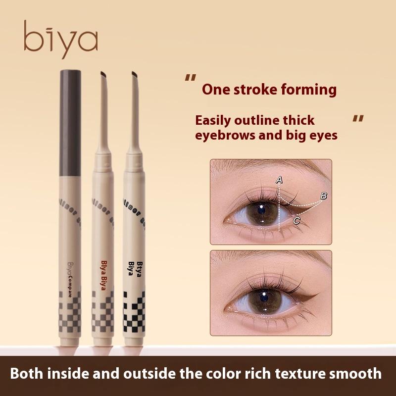 Biya Smooth Slanted Eyeliner Gel Pen Flat Tip Long-lasting Color ...