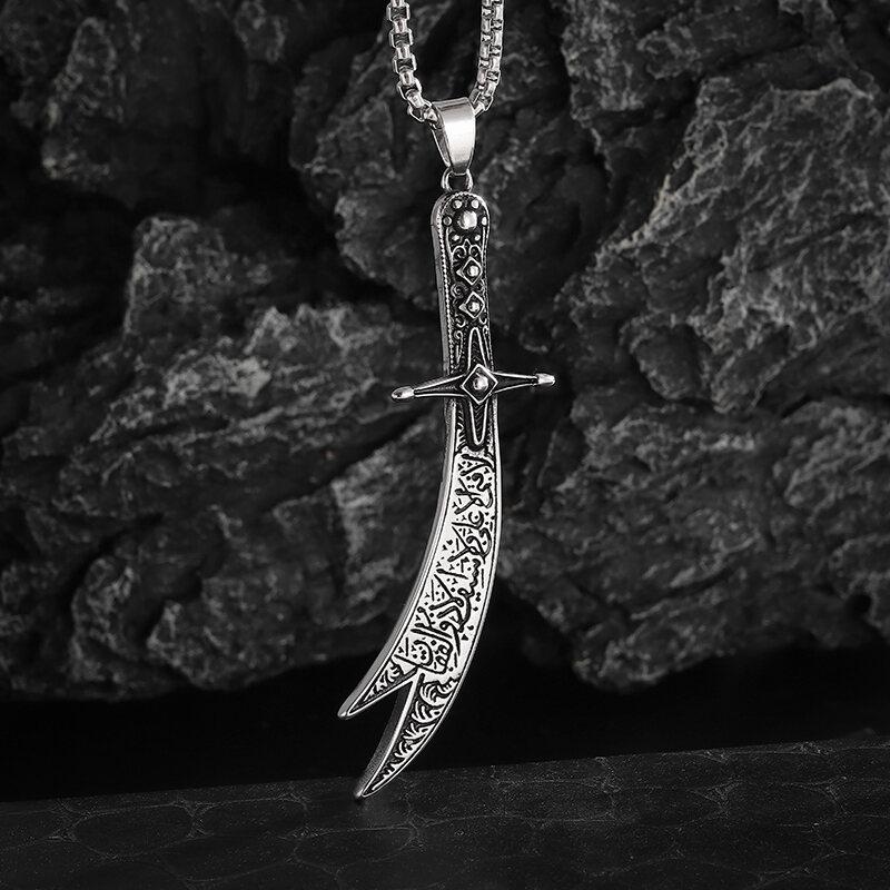 Kalung Loket Pedang Imam Ali Zulfiqar, Gaya Islam, Untuk Lelaki ...