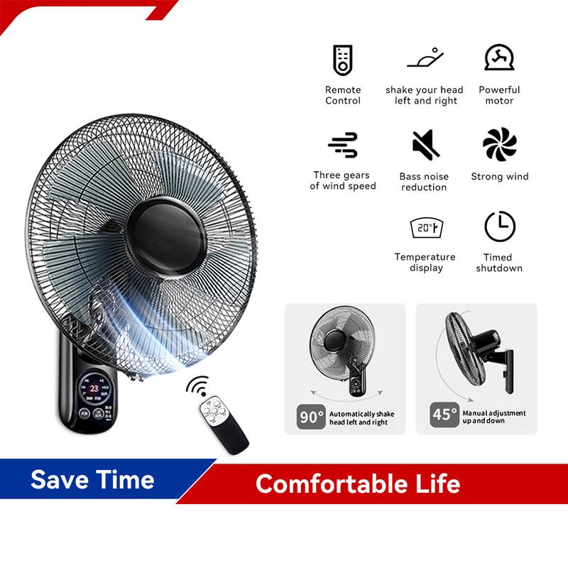 [Ready Stock] 16 Inch Remote Wall Fan Kipas Dinding Senyap Motor ...