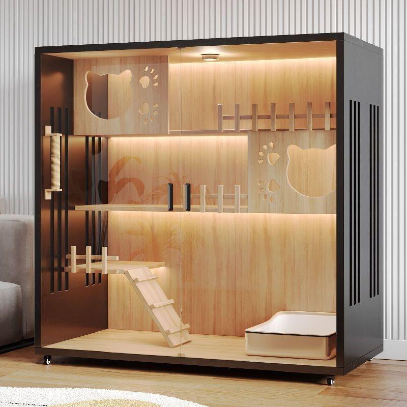 Cat Villa Home Cattery Cabinet Indoor Cat Nest Cat Cage Cat House Cat ...