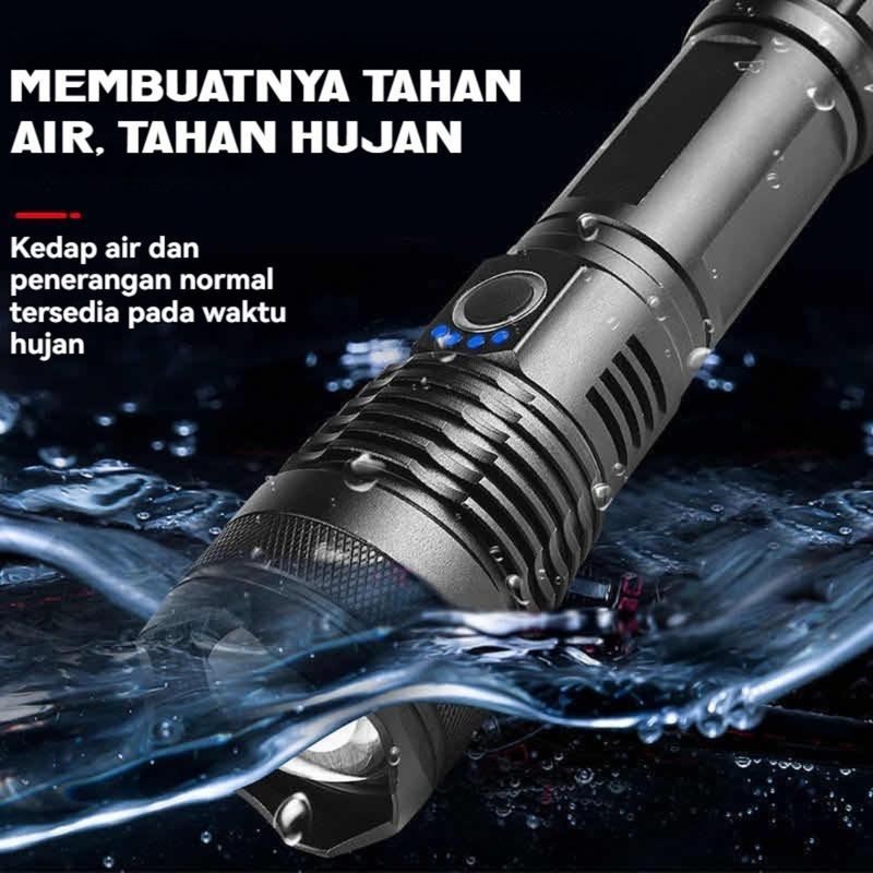 Senter Tactical Super Terang XHP50.2 USB-C Magnetic Charging ...