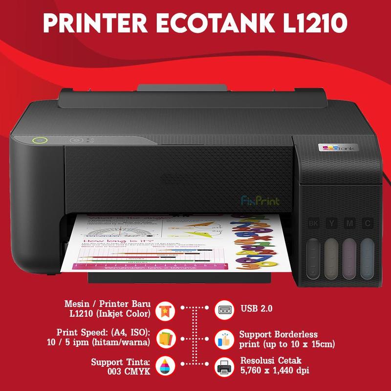 Printer EcoTank L1210 L 1210 New Single Function, Pengganti L1110 Ink ...