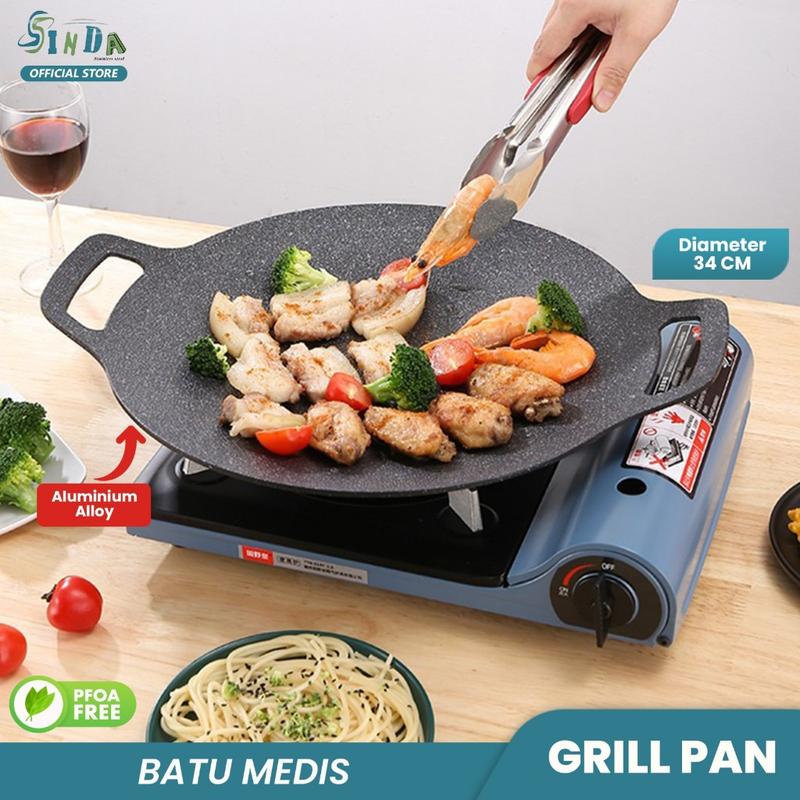 SINDA Wajan Konduksi 34CM / 36CM / 40CM Wajan GRILL BBQ Anti - Shop ...