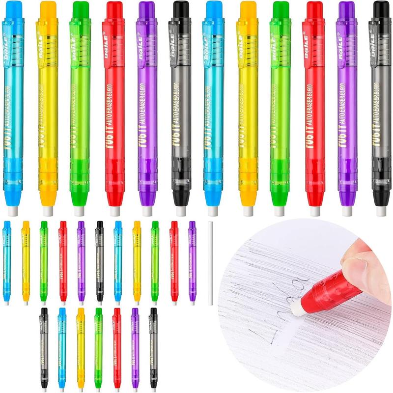 30 Retractable Erasers Pen Mechanical Eraser for Artist or Students ...