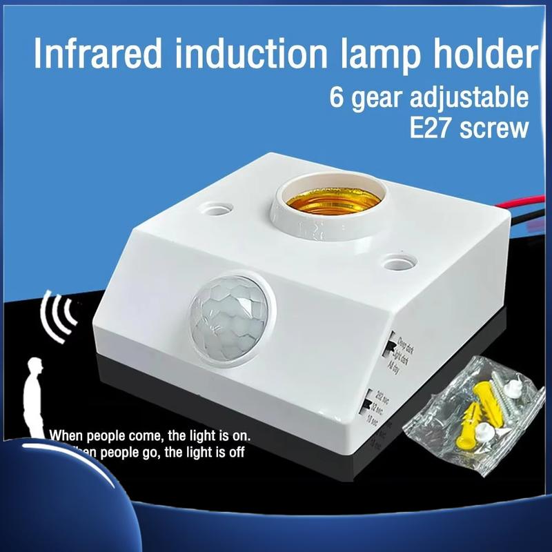 Pemegang Lampu Penderia IR Inframerah Badan Manusia, Automatik, E27 ...