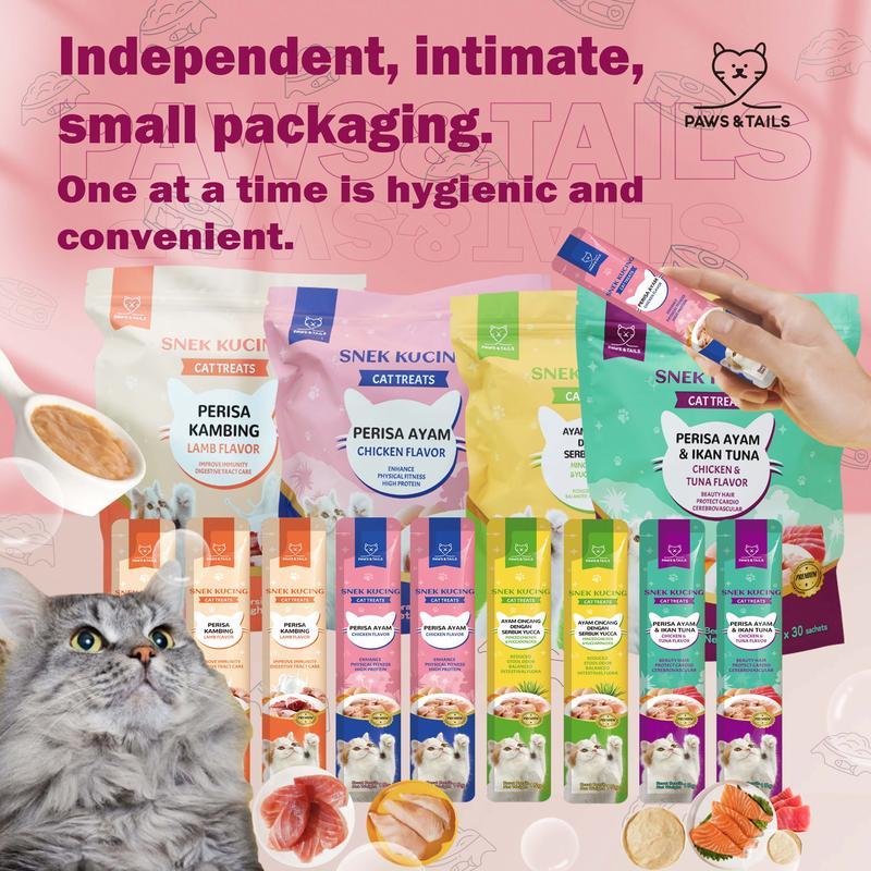 【paws&tails】1PACK-30PCS Advanced functional Cat stick snack - TikTok ...