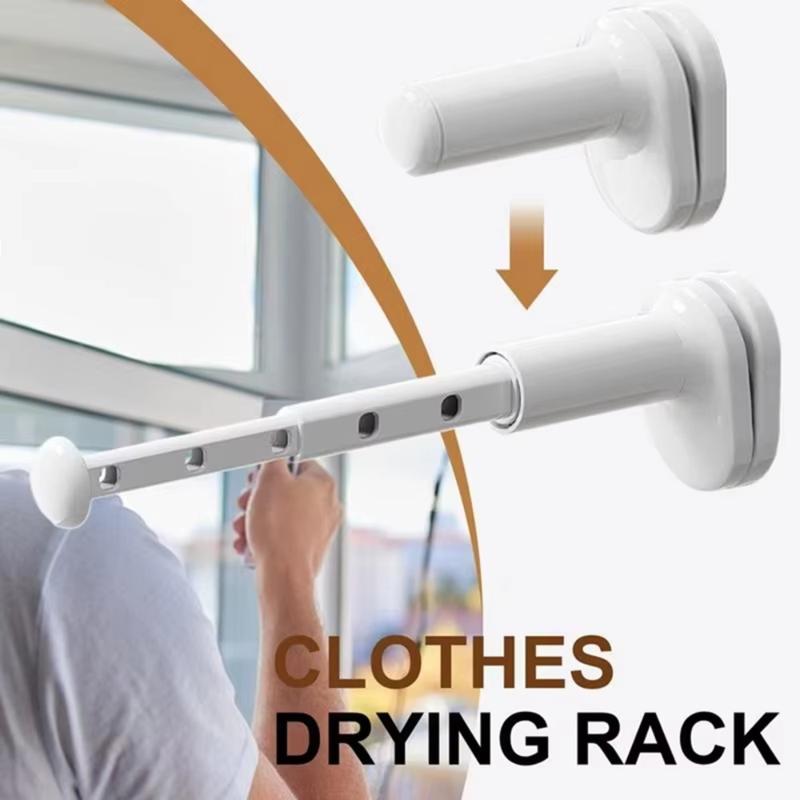 2PCS Stretchable Rod Portable Clothes Drying Rack Retractabl - TikTok ...