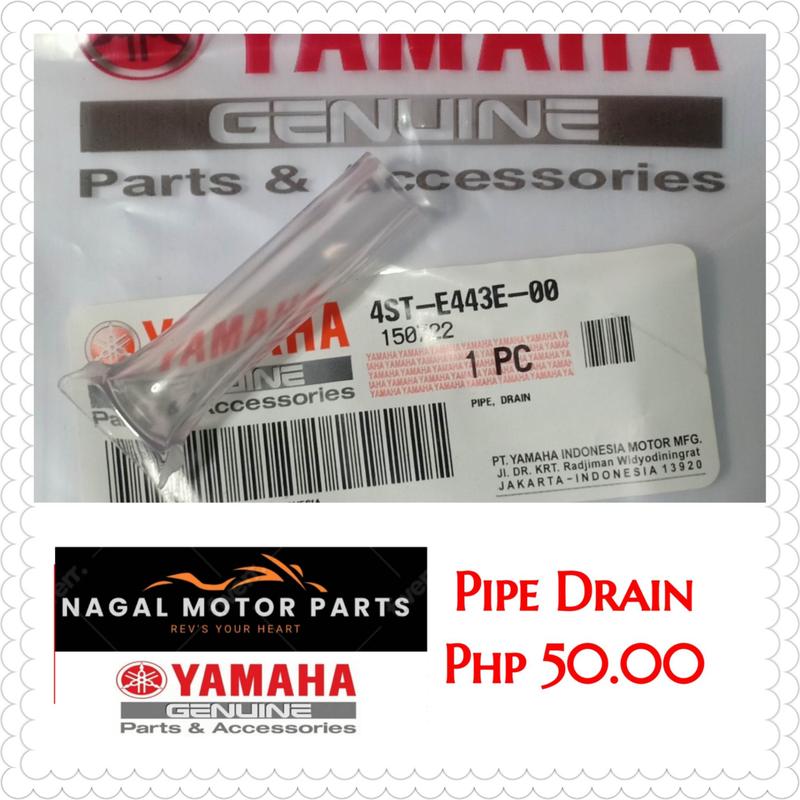PIPE DRAIN 2, CLIP, AND PIPE DRAIN FOR AEROX/NMAX/MIO i 125 YAMAHA ...