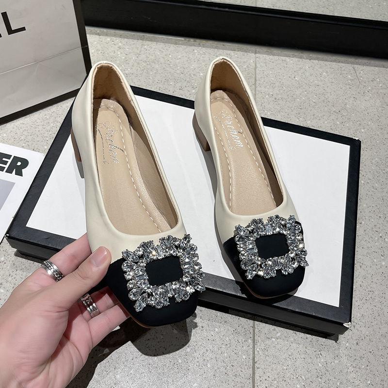 2024 New Good-looking Niche Design Square Toe Shoes Western Style ...