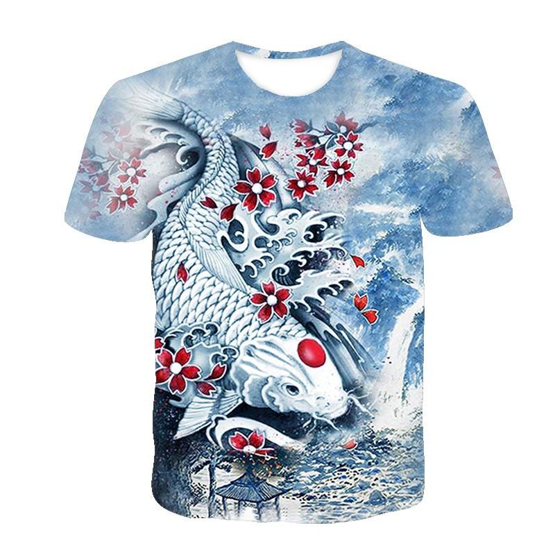 Kemeja-T Hip Hop, Untuk Lelaki, Pakaian Jalanan, Cetakan Ika - TikTok ...