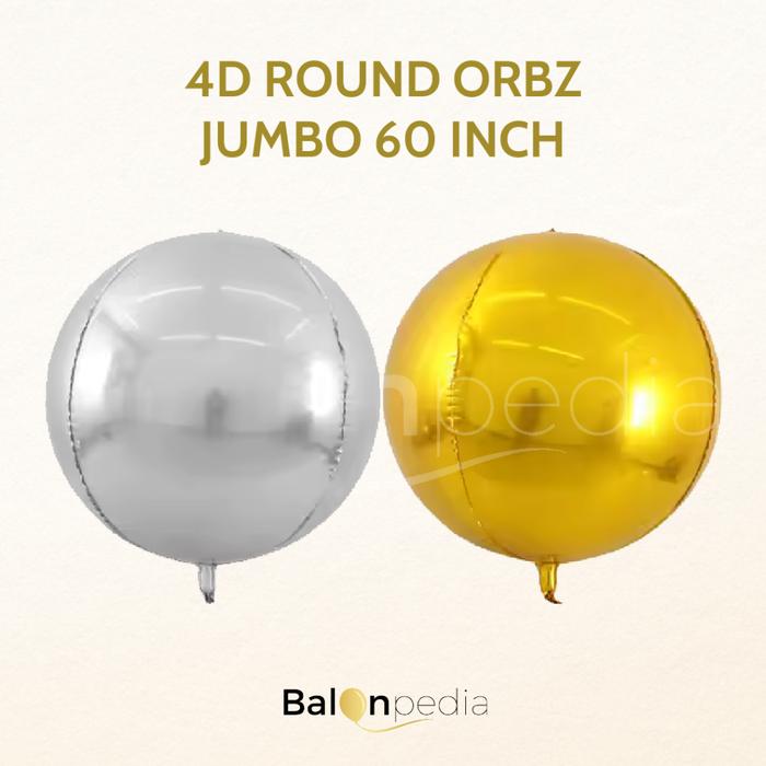Jual (1PCS) 4D Round Orbz Foil Balloon 60 Inch / Foil Orbz Balloon 60 ...