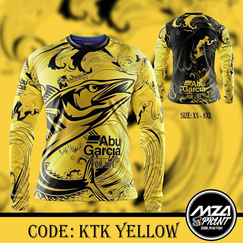 Jersi Memancing, Edisi Abu Garcia, Pakaian Luar, Sublimasi, Anti-UV ...