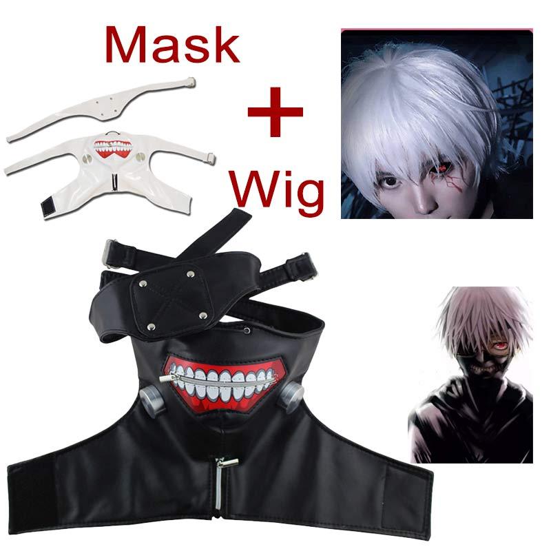 Topeng Tokyo Ghoul Ken Kaneki, Bahan Lateks Mewah, Aksesori Cosplay ...