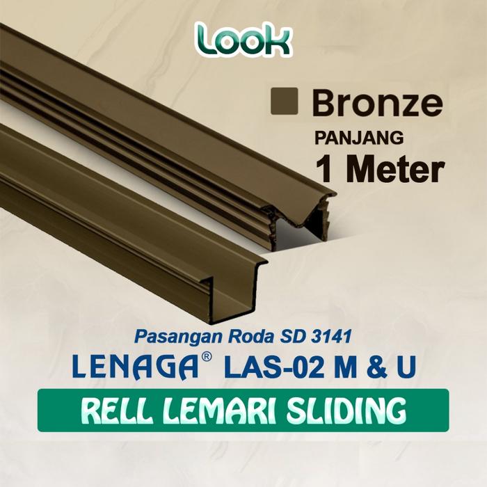 Jual (1METER) Rel Lemari Sliding Geser U & M SD - 3141 Lenaga | Rel ...