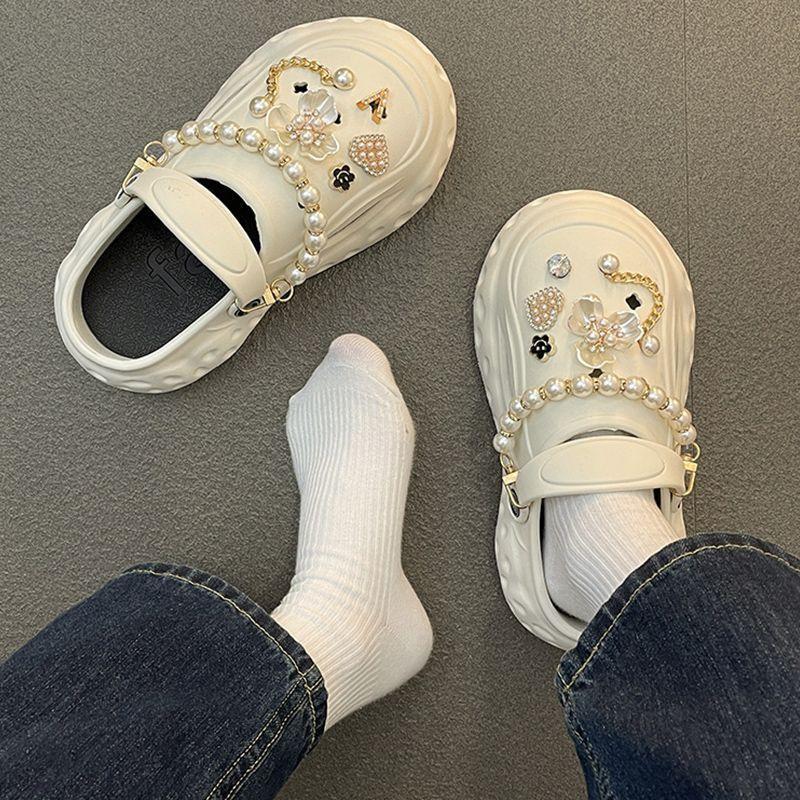Cute Cartoon Platform Shoes Women's 2024 New Closed Toe Half - TikTok ...