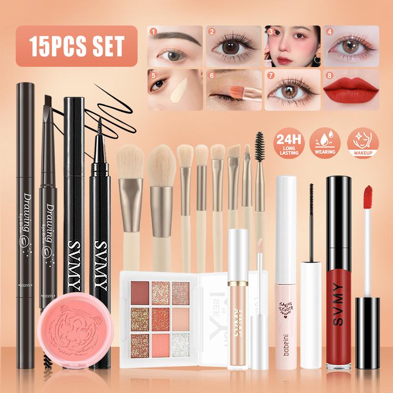 Kit Kosmetik Solekan, 1 Set Lengkap, Palet Pembayang Mata 9 Warna ...