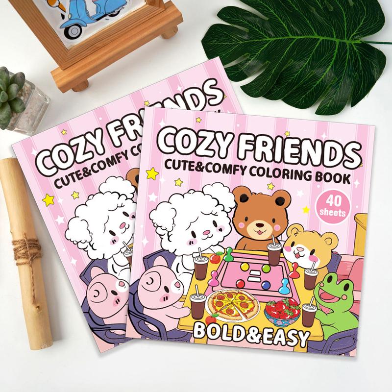 Comfortable Friend Drawing Coloring Book 40 Cartoon Doodles Student ...