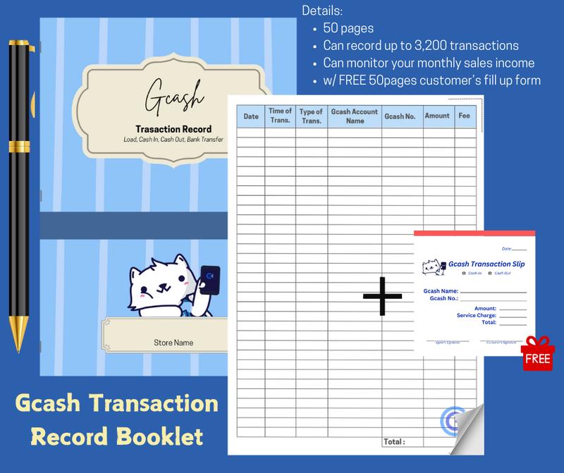 A5 Gcash Transaction Record Booklet with FREE 50pages customer's ...