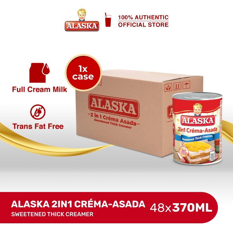 Alaska 2-in-1 Crema-Asada Sweetened Thick Creamer 370mL | 1case ...