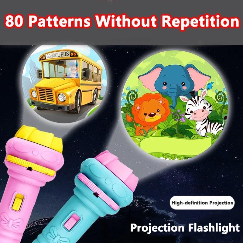 Children Projection Flashlight Toy Bedtime Story Book Early Education ...
