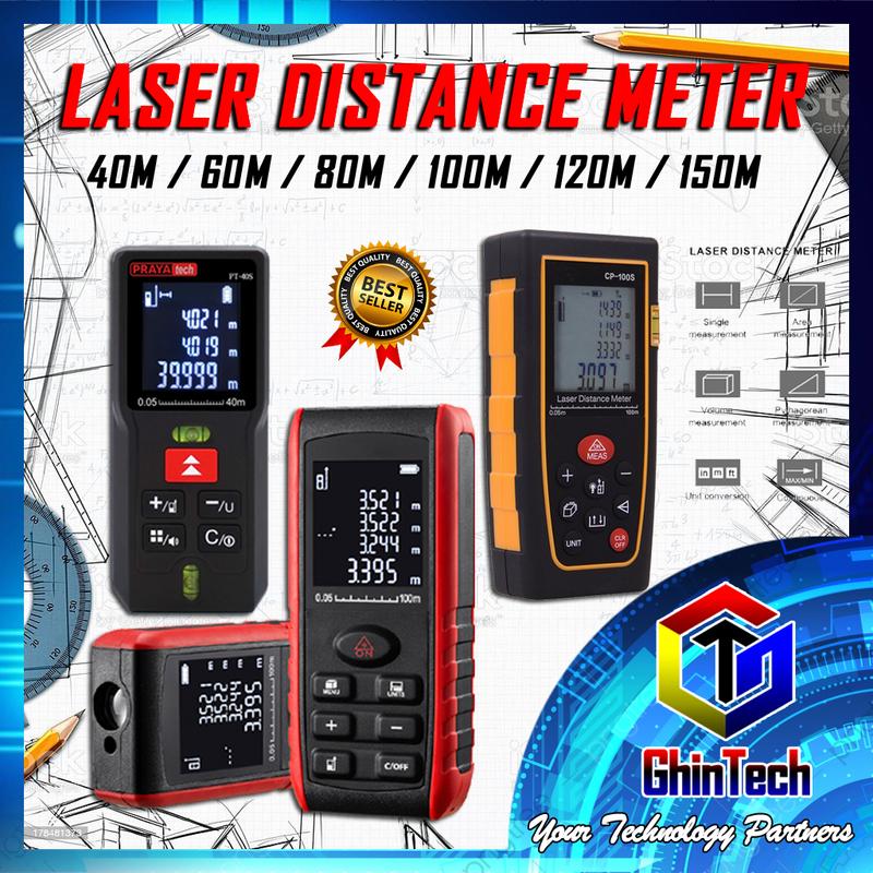 PRAYATECH METERAN LASER DIGITAL 40M 60M 80M 100M 120M LASER DISTANCE ...