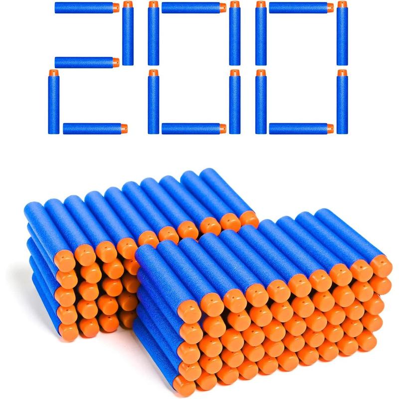 200 Nerf Compatible Dart Bullets, Blue & Orange, Cylindrical - TikTok Shop
