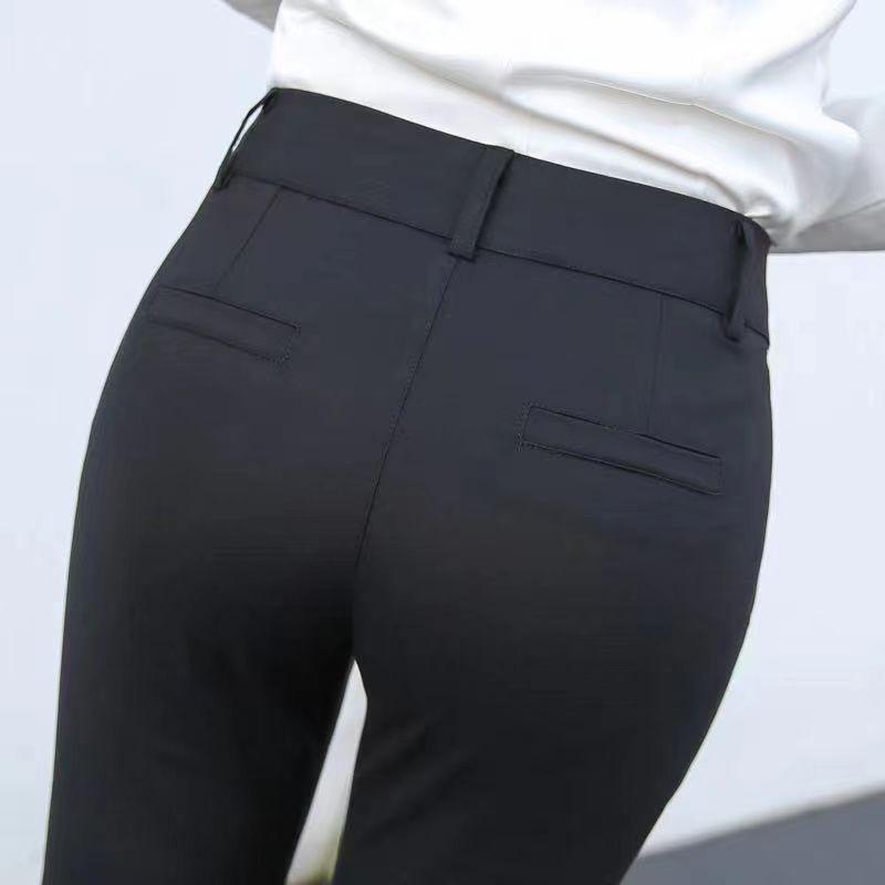 Seluar Wanita, Hitam, Lurus, Slim Fit, Pinggang Tinggi, Seluar - TikTok ...