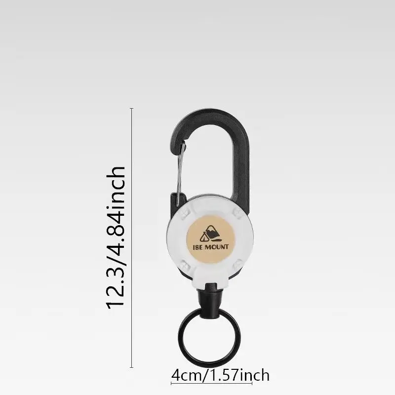 Durable Tactical Carabiner with Retractable High-rebound Rope, 1 Piece ...
