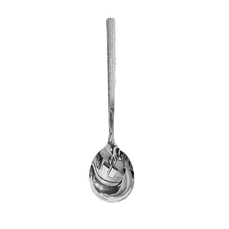 Stainless Steel Big Head Round Spoon Net Red Golden Dinner Long ...