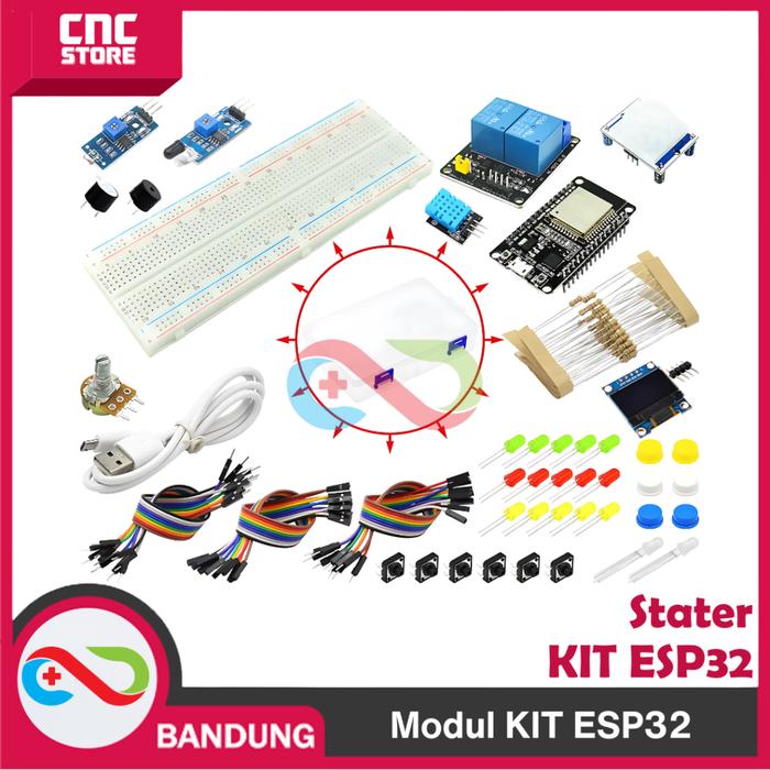 Jual KIT ESP32 Starter Kit Modul ESP-32S WiFi Bluetooth Board Lengkap ...