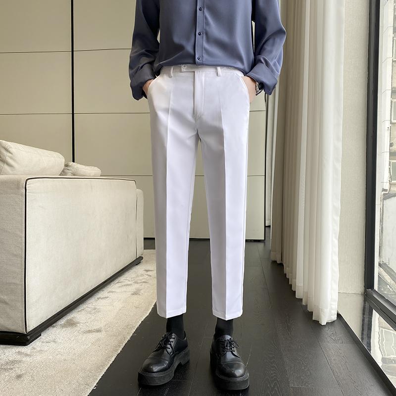 Seluar Putih, Untuk Lelaki, Gaya Perniagaan Kasual, Slim Fit - TikTok ...