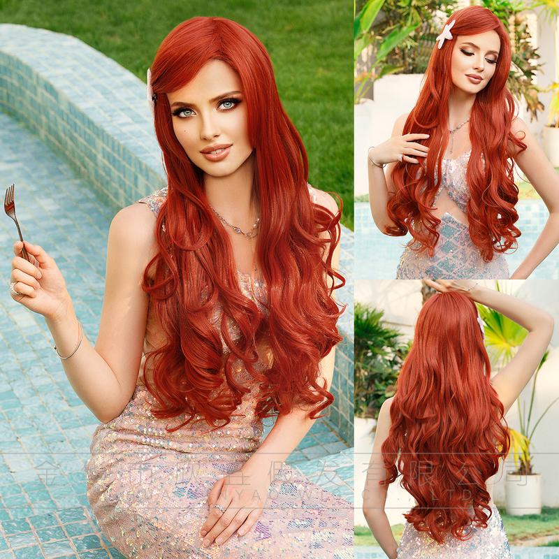Europe and America Cross Border Mermaid Cos Wig Long Curly Hair ...