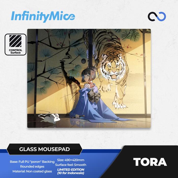 Infinity Mice Tora Poron Base Glass Gaming Mousepad Kaca (Control ...