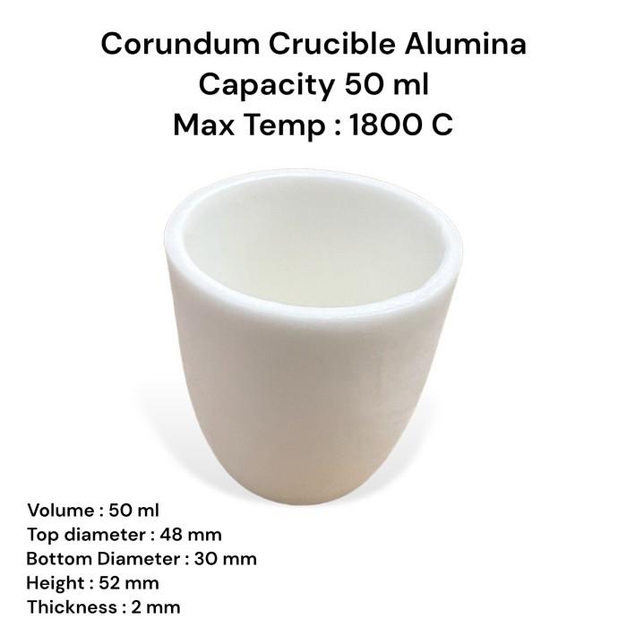 Jual High Purity Krus Alumina / Corundum Alumina Crucible 50 ml max ...