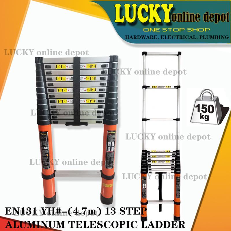 ALUMINUM TELESCOPIC LADDER 13 STEPS - TikTok Shop Philippines