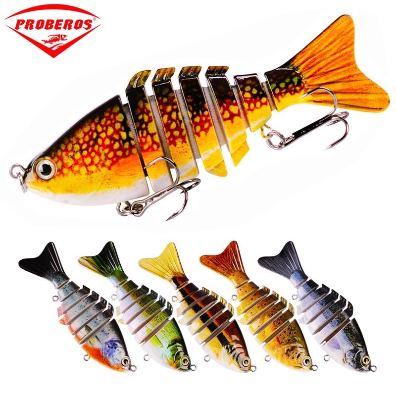 Proberos 1Pc 7 Sections Fishing Lure Swimbait Fishing 6# Hoo - TikTok ...