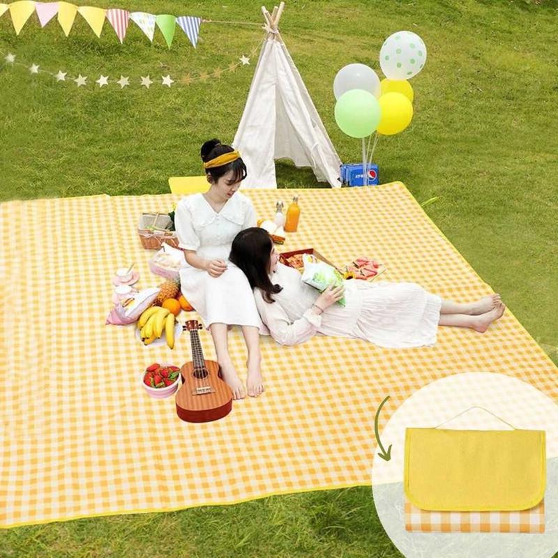 [COD] Tikar Piknik Lipat Waterproof Blanket Grid 1.5x2 m Material ...