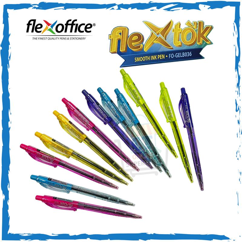 FlexOffice FO-GELB036 Flextok Smooth Ink Pen 05. BLACK in multi ...